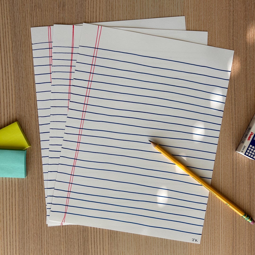 Hand-drawn Notebook Paper by Studiokijo - Etsy