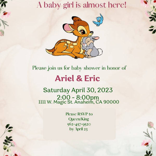 Bambi Baby Shower Invitation - Etsy