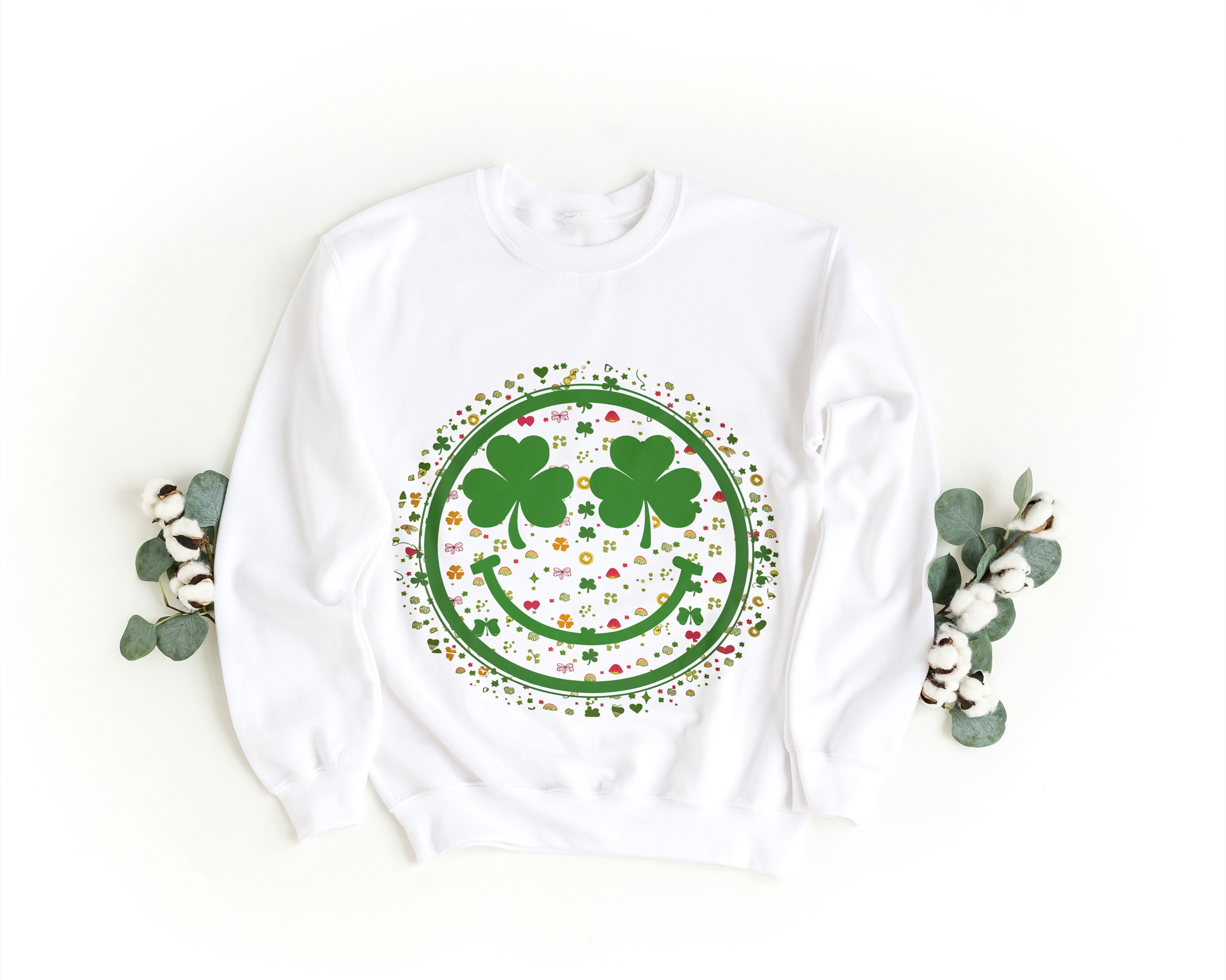 Smile Clover Png, Smile Face Png, St Patricks Day Png, Lucky Day Png, Lucky Shirt Png, Digital ...