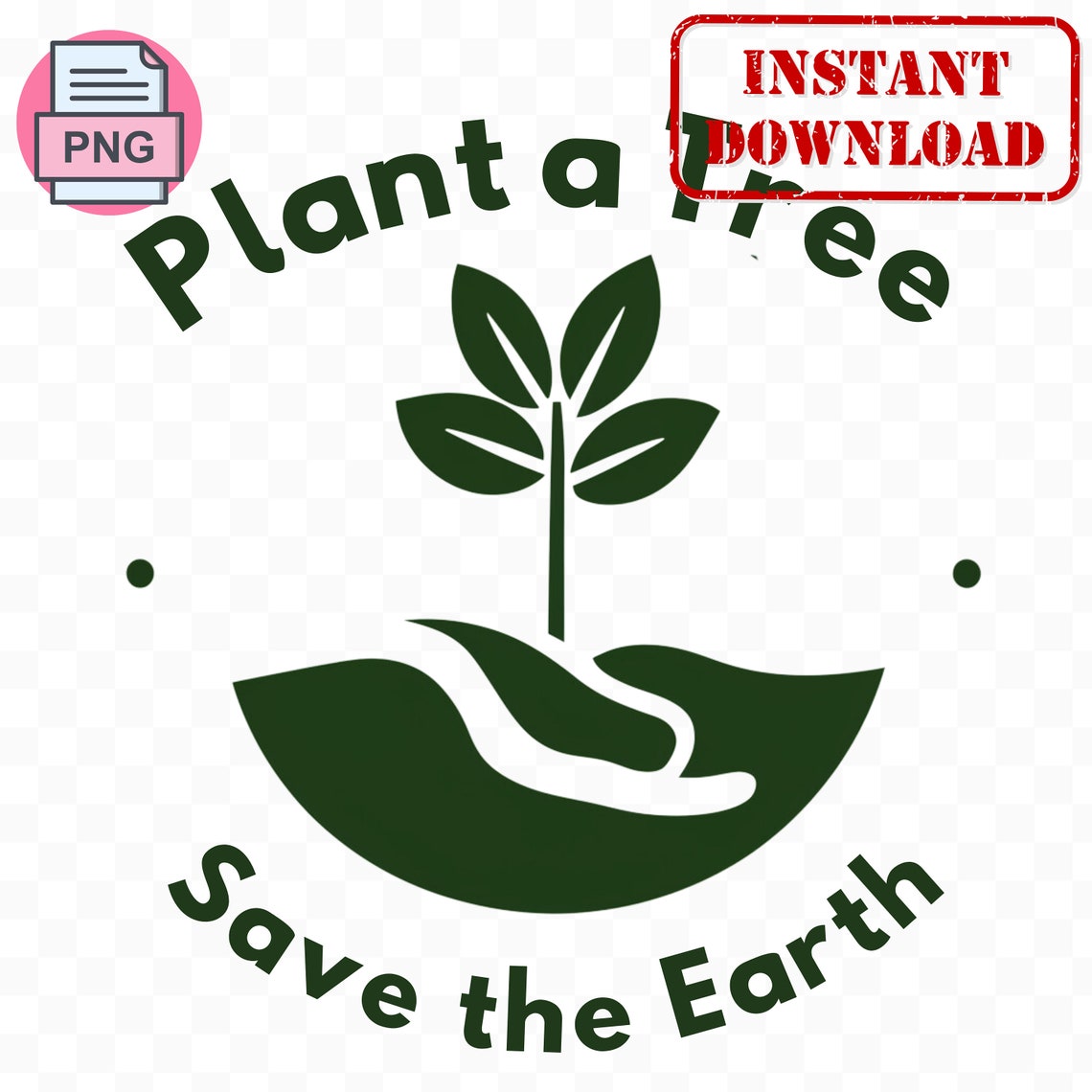 Plant a Tree, Save the Earth PNG, Png, Earth Day Png, Save Planet Png ...