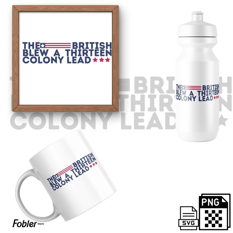 Patriotic Comic Strip SVG PNG the British Blew a Thirteen Colony Lead ...