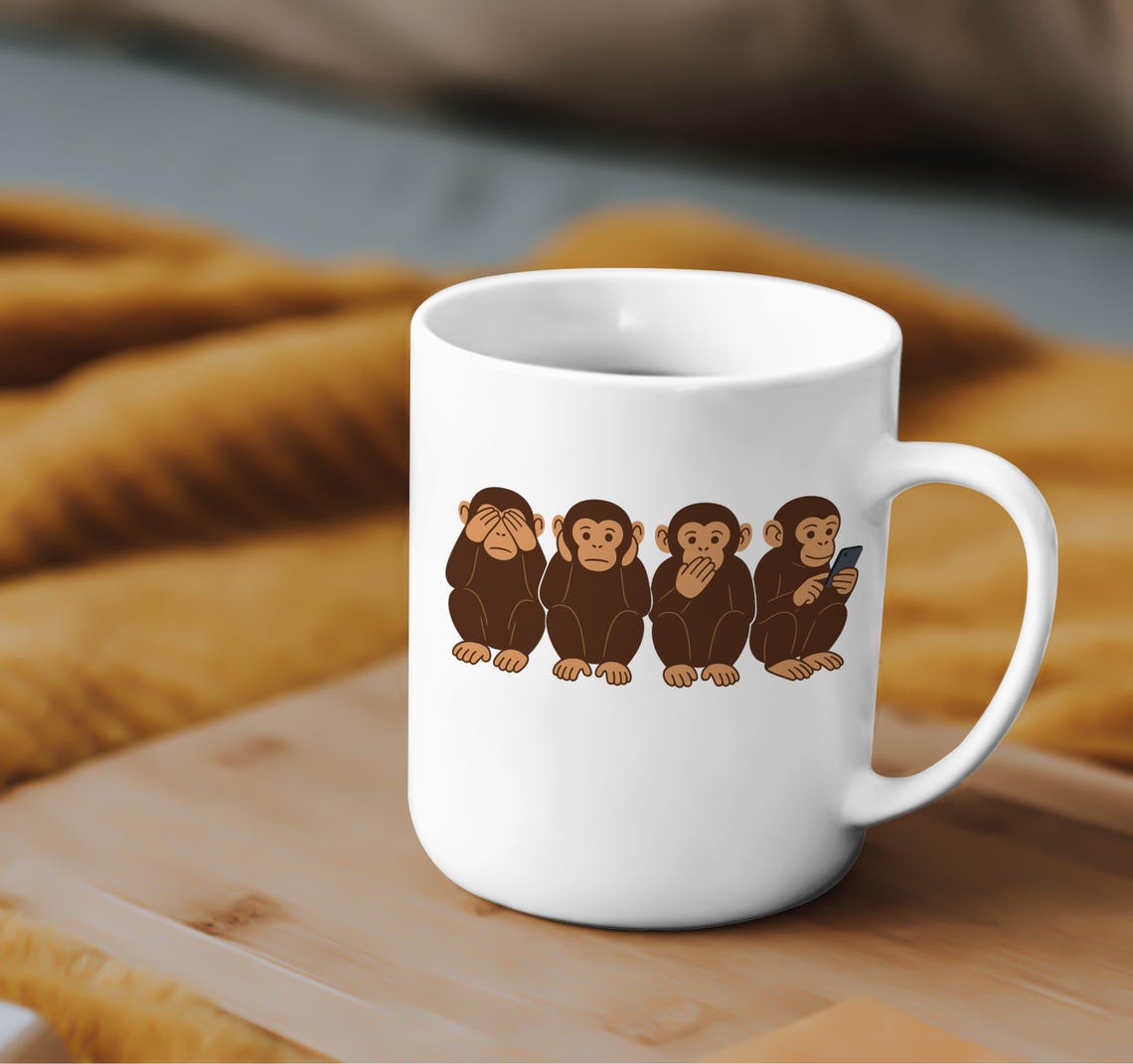 Four Wise Monkeys – Modern Vector Art for T Shirts, Prints and Other ...