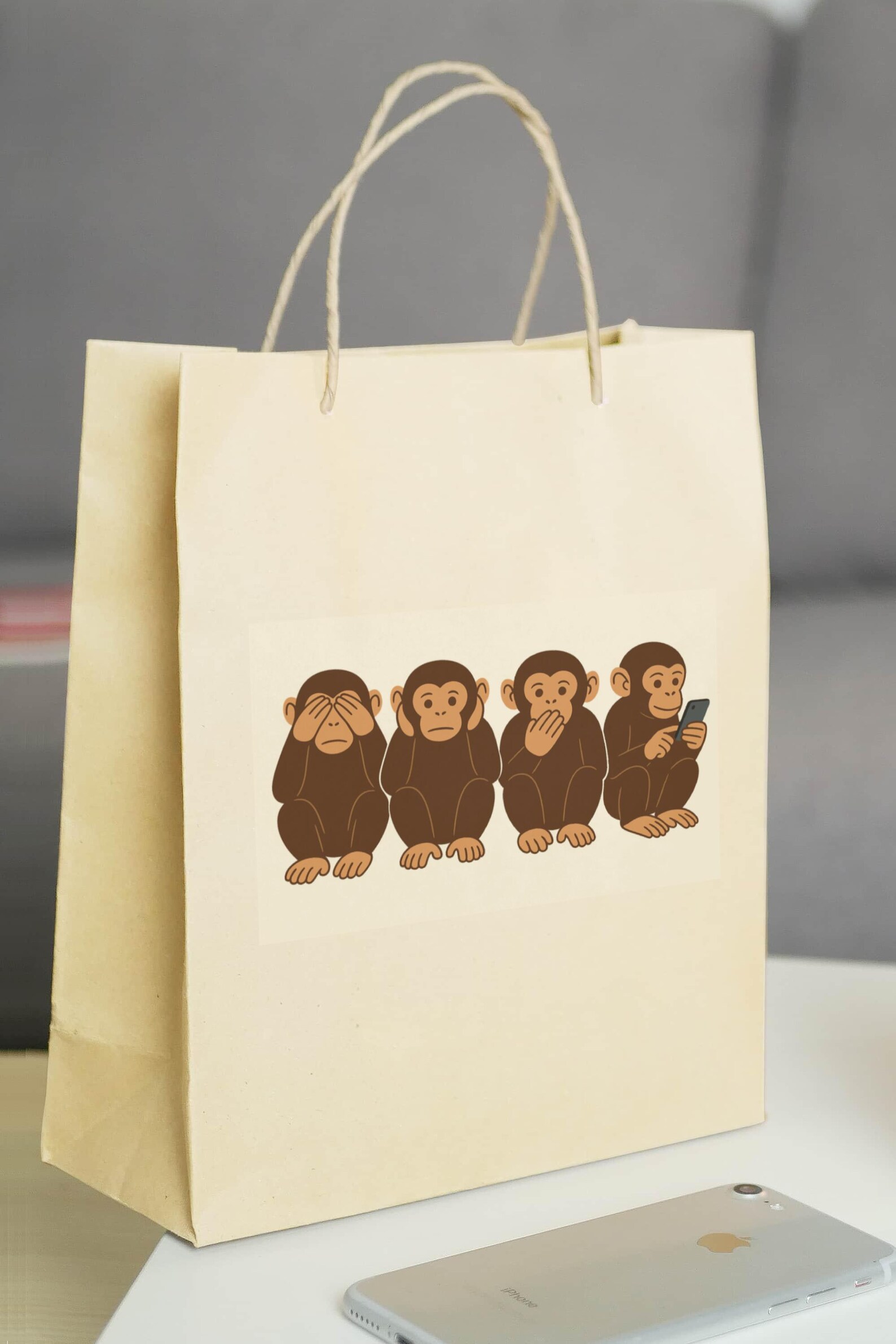 Four Wise Monkeys – Modern Vector Art for T Shirts, Prints and Other ...