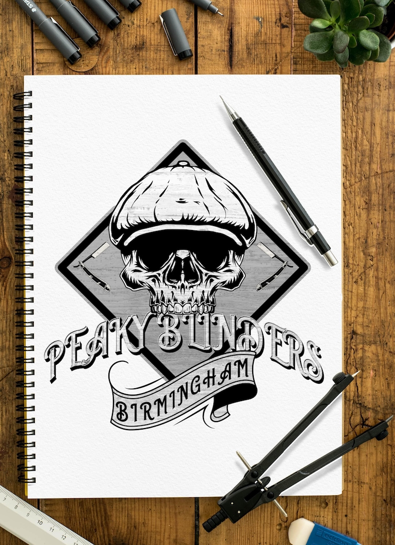Digital Wall Art. Peaky Blinders Skull and Cap Artwork Digital Download ...