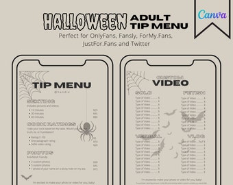 Onlyfans Tip Menu Template Great for Fansly AVN Stars - Etsy
