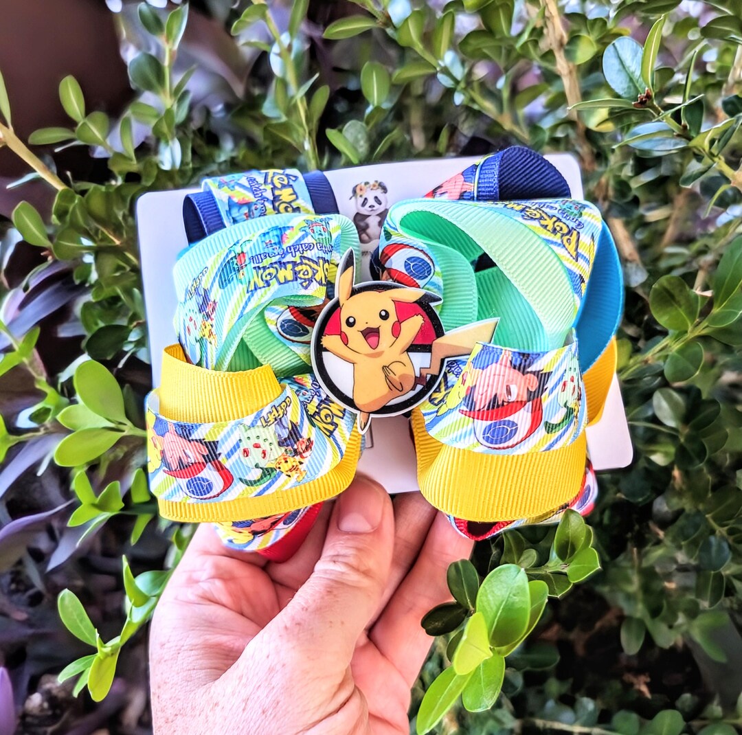Pokemon Hair Bows for Girls Cute Hair Clips Baby Girls Hair Accessory ...
