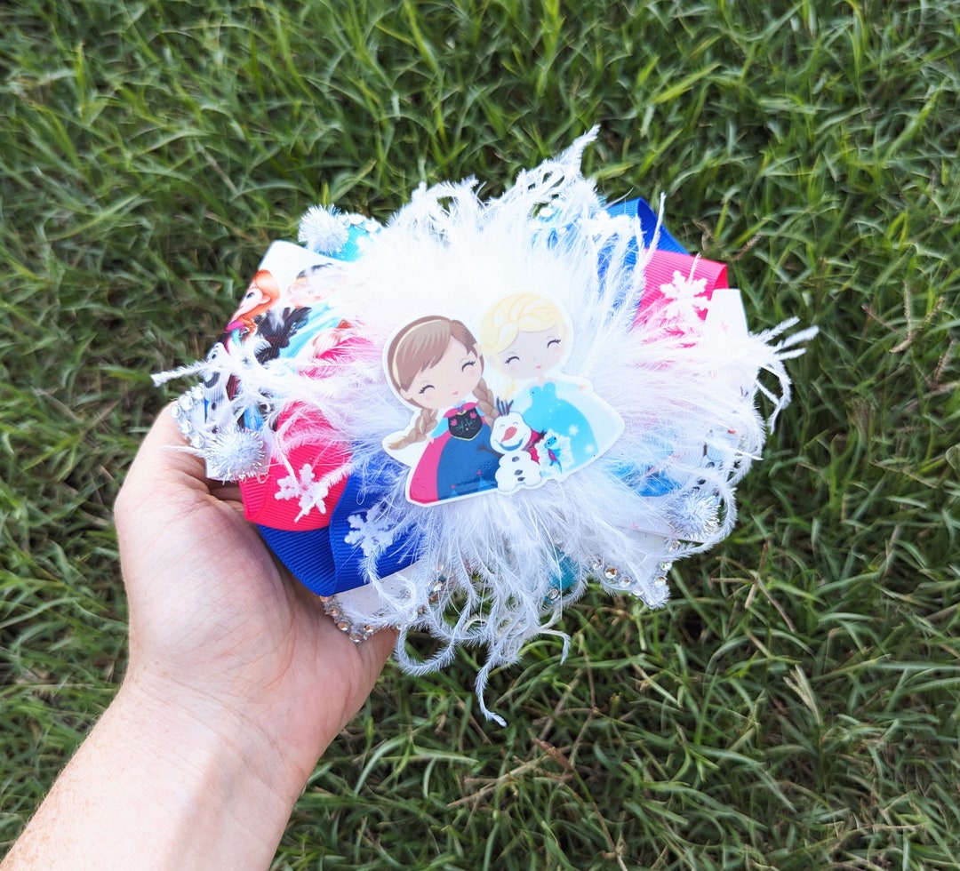 Frozen Birthday Hair Bows for Girls Anna Elsa Christmas Hair Bow ...