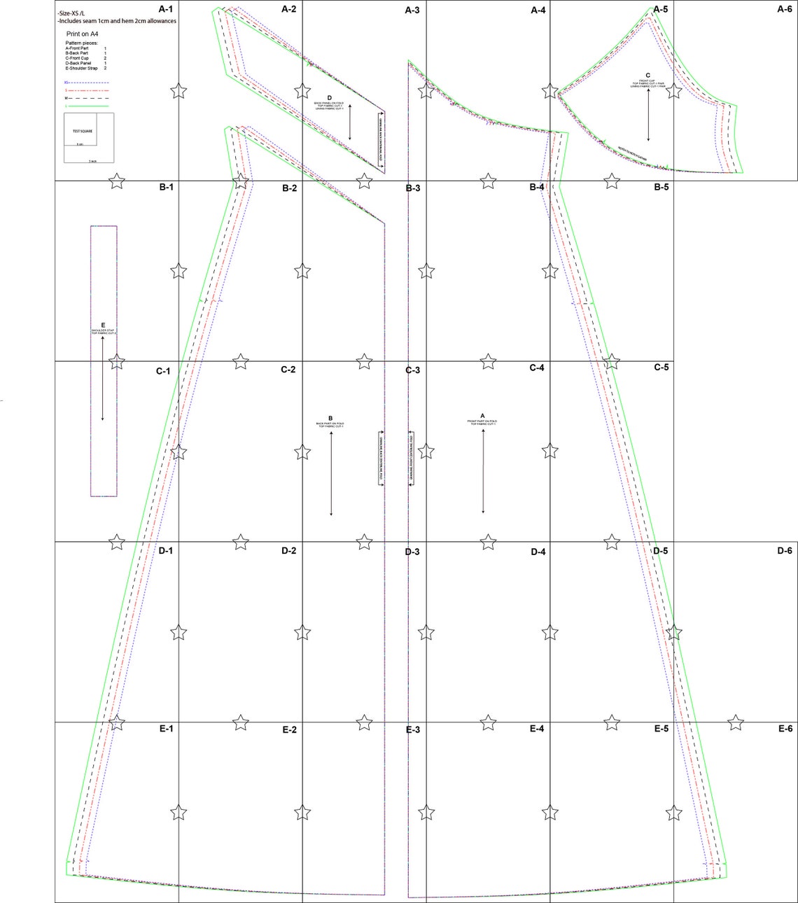 Silk Prom Dress Sewing Pattern PDF Sizes XS-S-M-L - Etsy UK