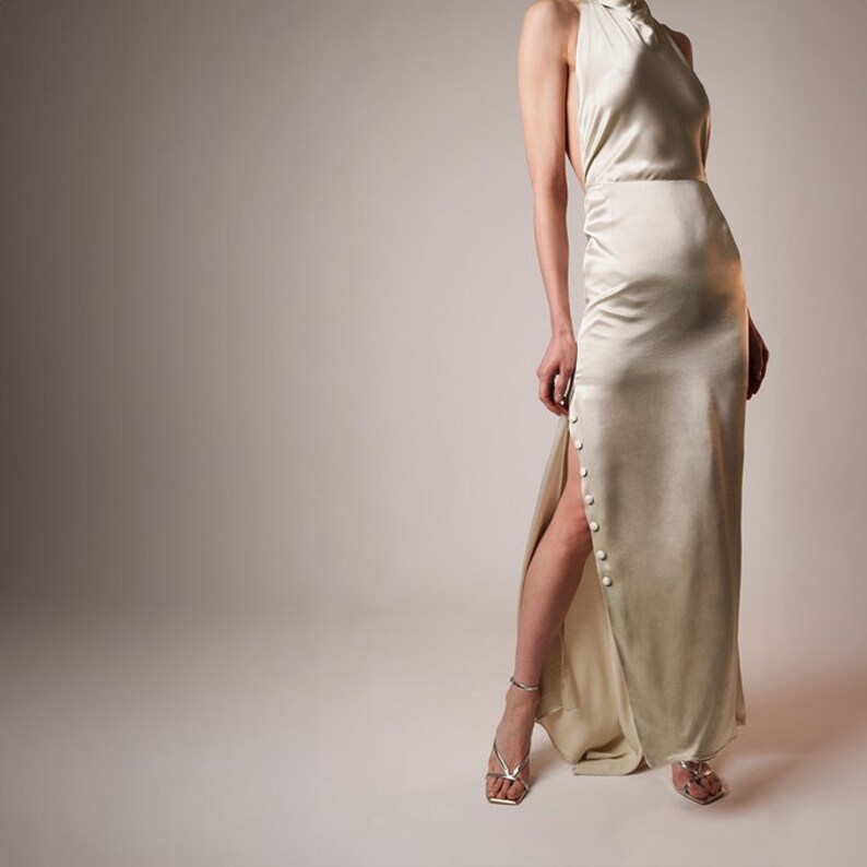 Silk Prom Dress Sewing Pattern PDF Sizes S-M-L with Instructions - Etsy