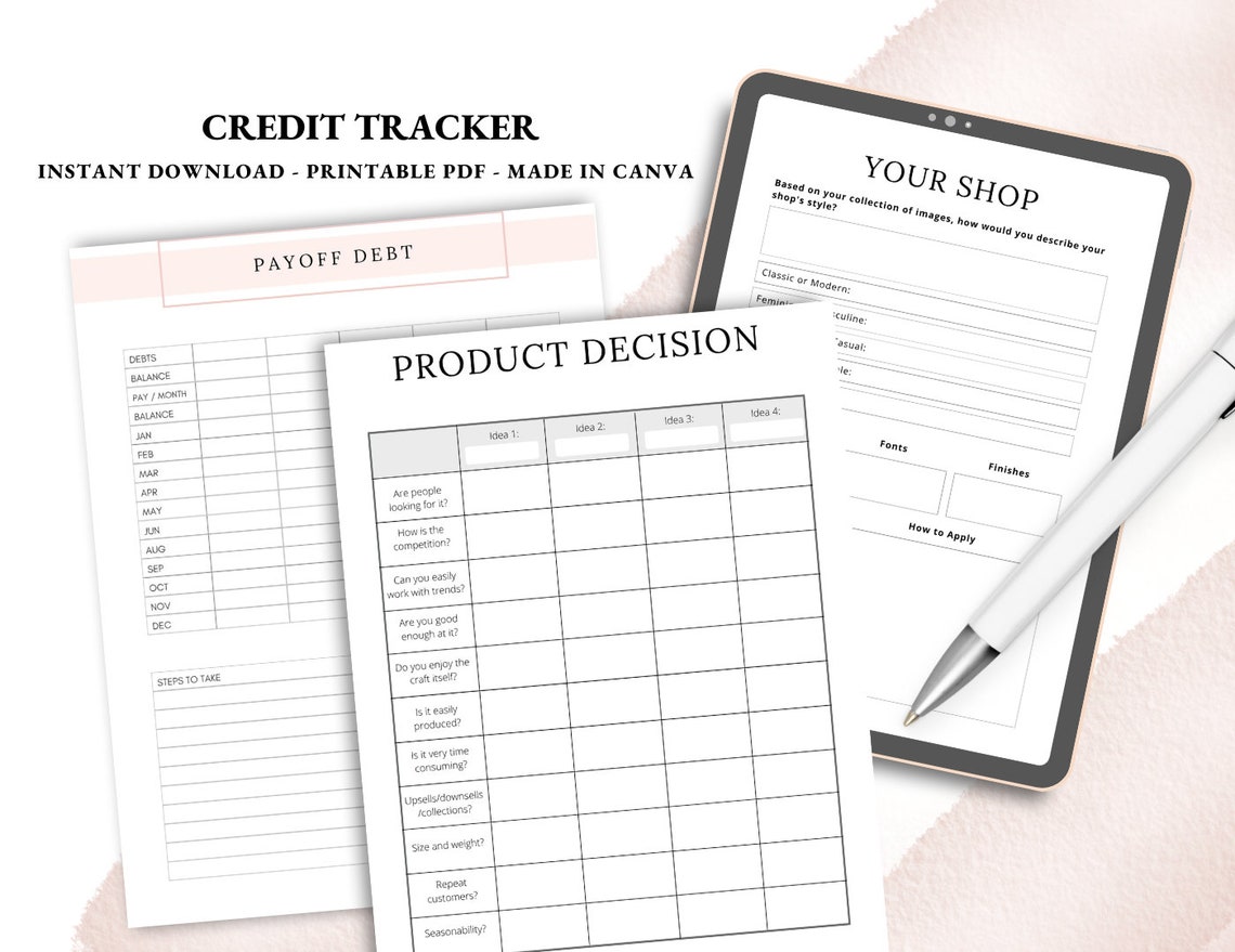 Credit Tracker Printable Money Saving Tracker Saving Challenges Money ...