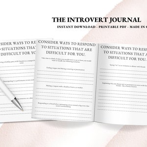 Introvert Planner Self Care Worksheet Digital Wellness Journal Mood ...