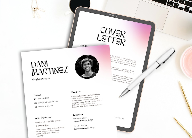 Resume CV Template for Canva Professional CV Template Canva - Etsy