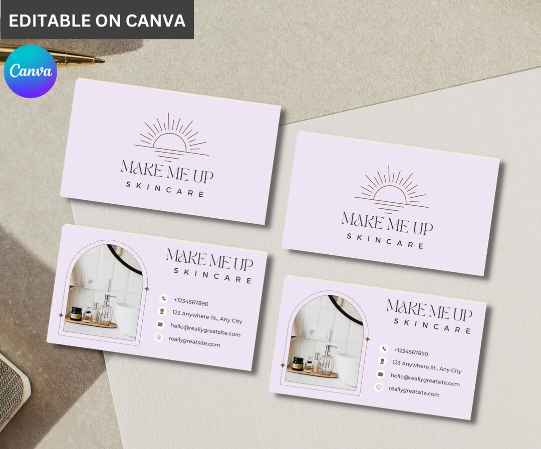 SKIN CARE Business Card, Business Card Template, Editable Business Card ...