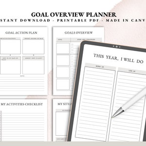 Printable Goal Planner Bundle, Daily, Weekly, Monthly, Quarterly ...