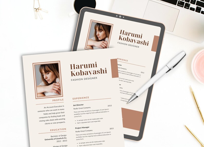 Stylist CV Resume Template for Canva Professional CV Template - Etsy ...