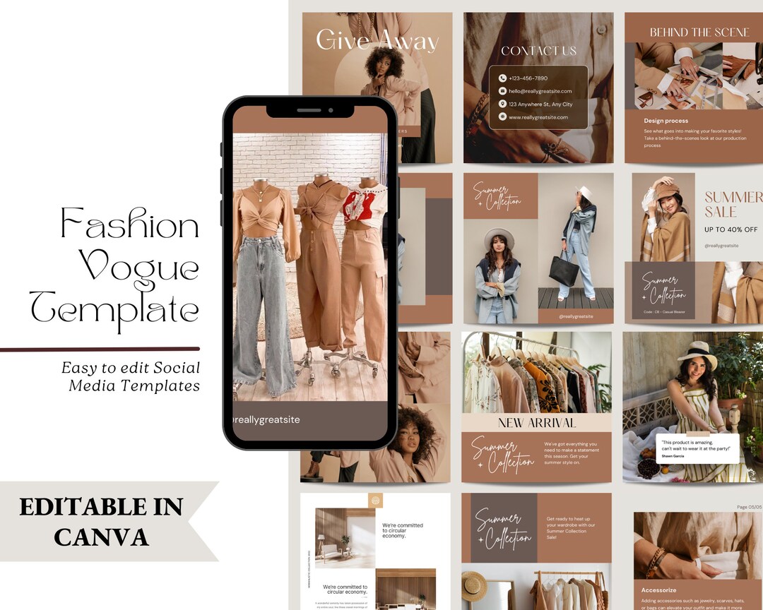 Fashion Canva Templates Fashion Instagram Templates Fashion Feed ...