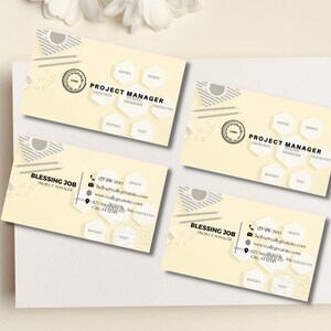 PROJECT MANAGER Business Card, Business Card Template, Editable ...