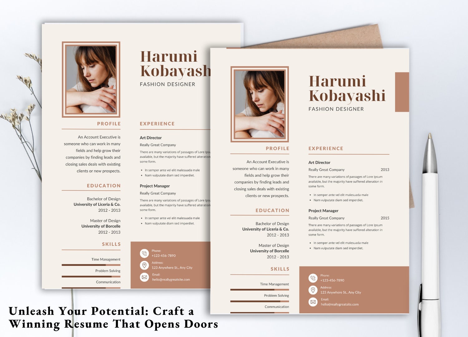 Stylist CV Resume Template for Canva Professional CV Template, Canva ...