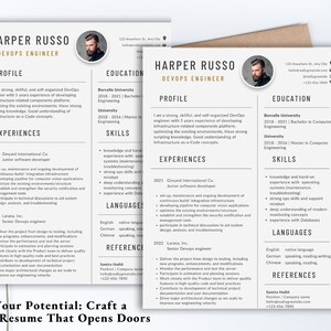 Devops Engineer CV Resume Template for Canva Professional CV Template ...