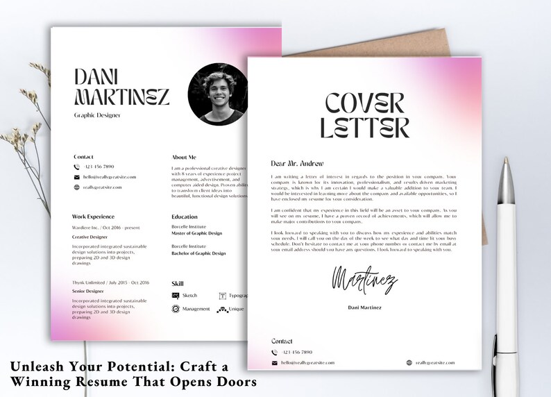 Resume CV Template for Canva Professional CV Template Canva - Etsy