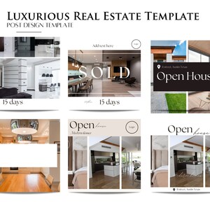 Luxury Modernistic Home Template, Real Estate Newsletter Editable ...
