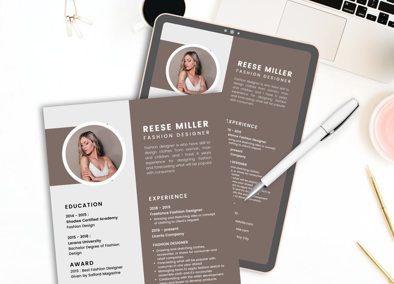 Designers Resume Template for Canva Professional CV Template - Etsy