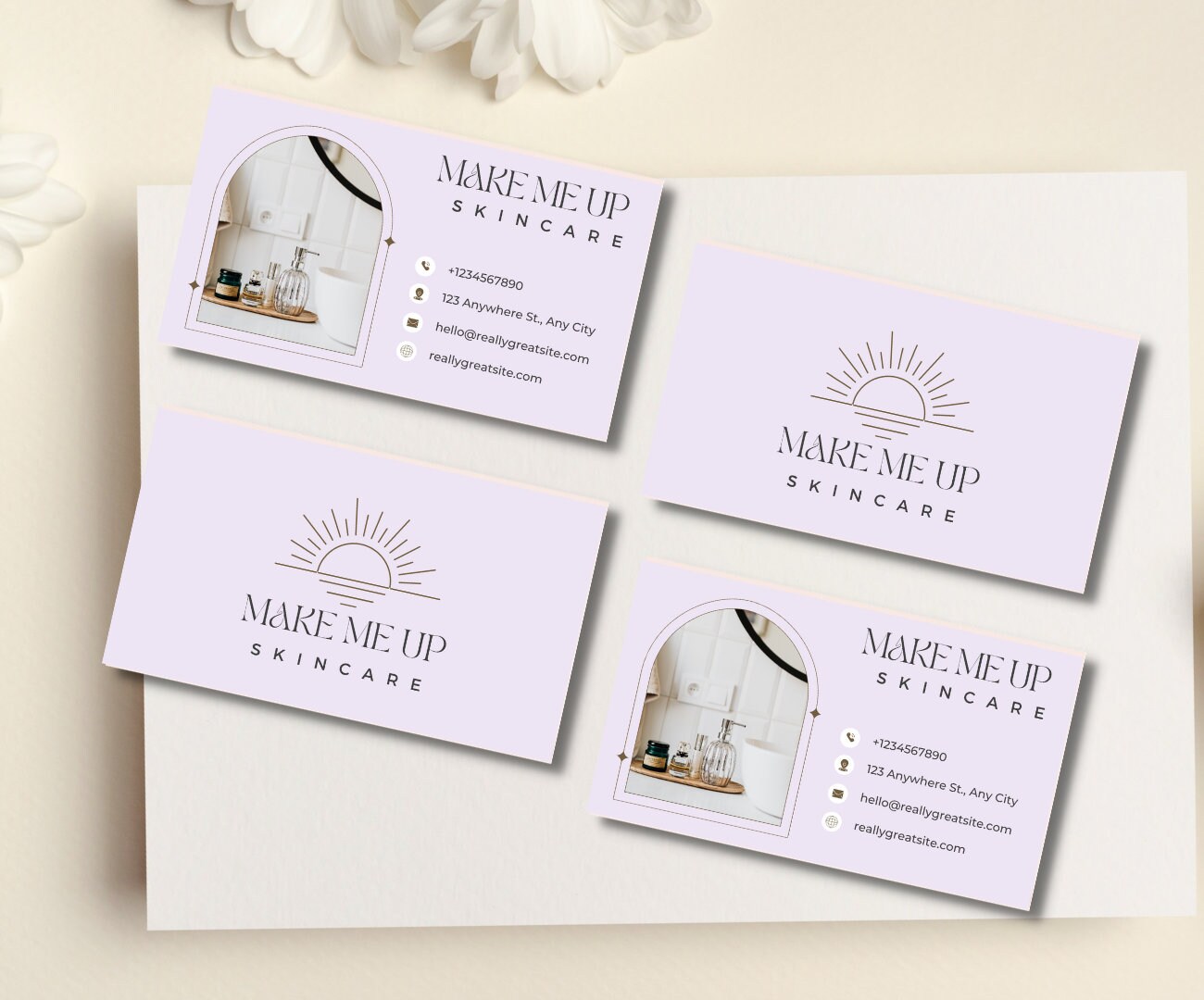 SKIN CARE Business Card, Business Card Template, Editable Business Card ...