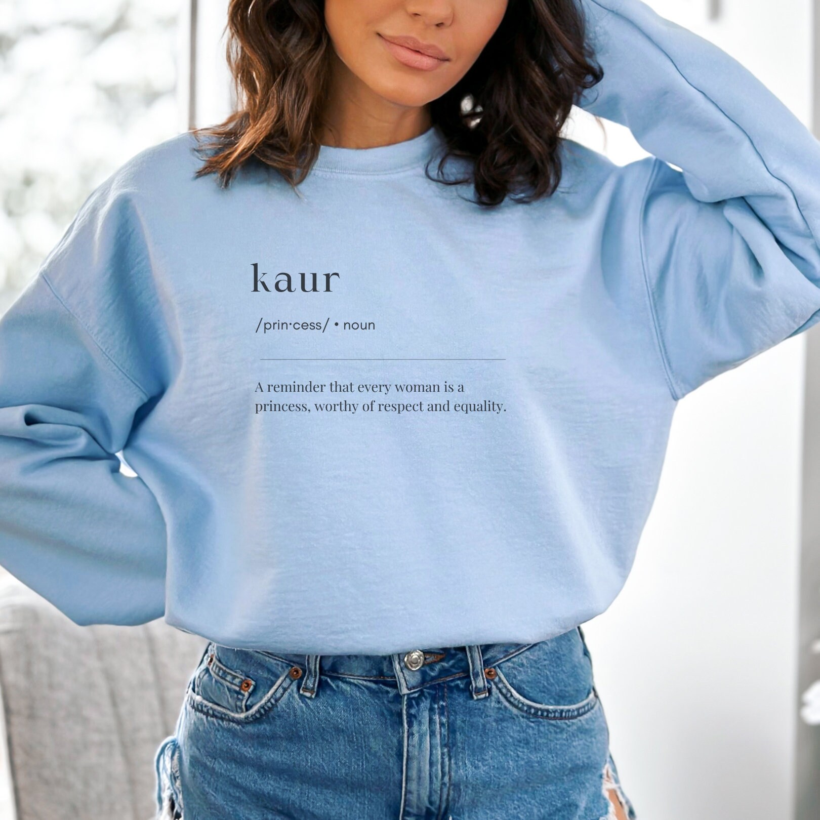 Kaur Crewneck, Sikhi Sweater, Princess Crewneck, Women's Kaur ...