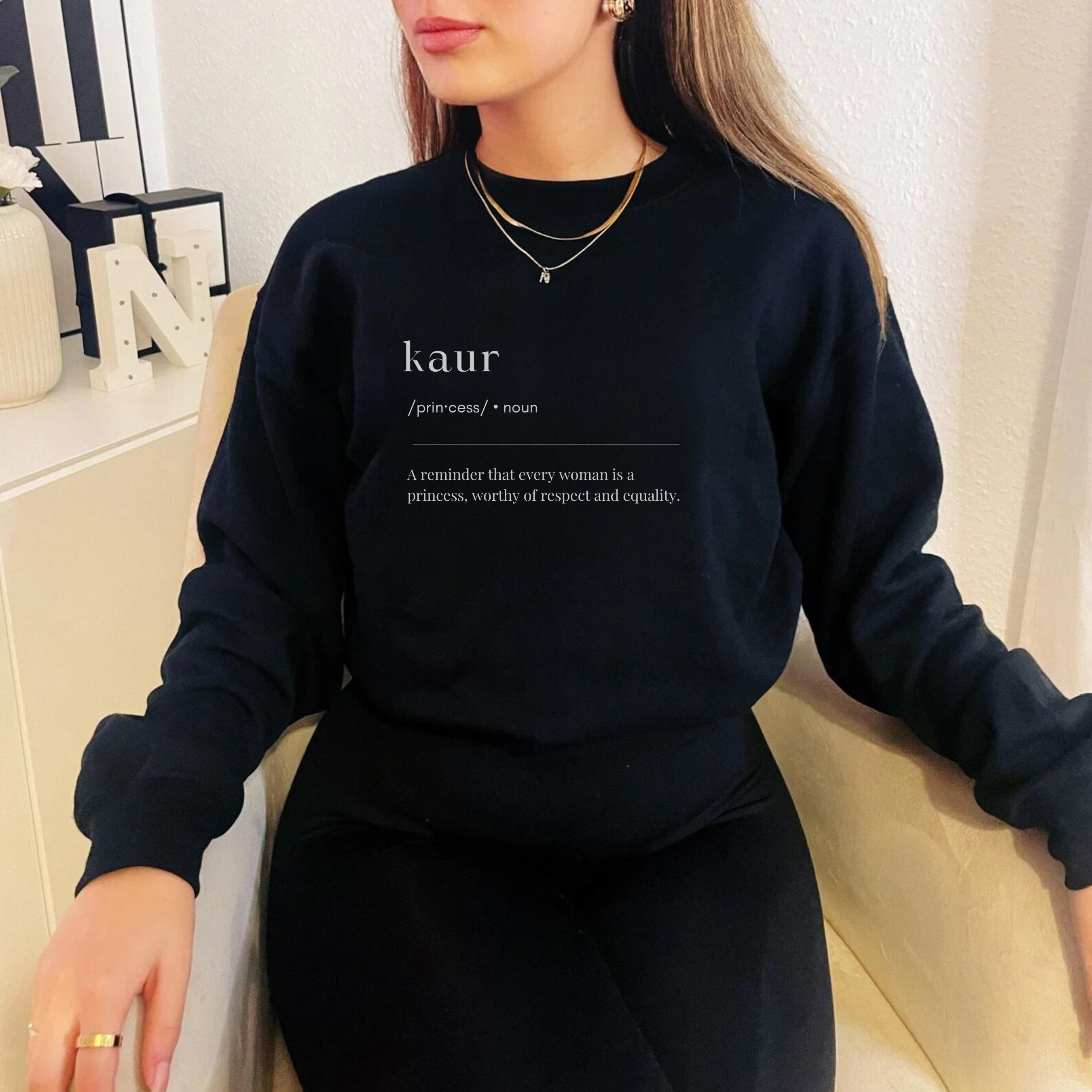 Kaur Crewneck, Sikhi Sweater, Princess Crewneck, Women's Kaur ...