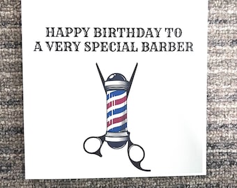 Barber Birthday Card - Etsy