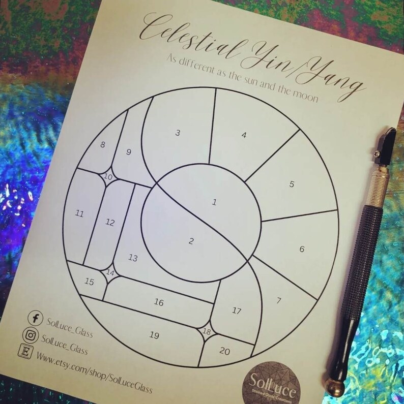Celestial Yin/yang Stained Glass Pattern - Etsy
