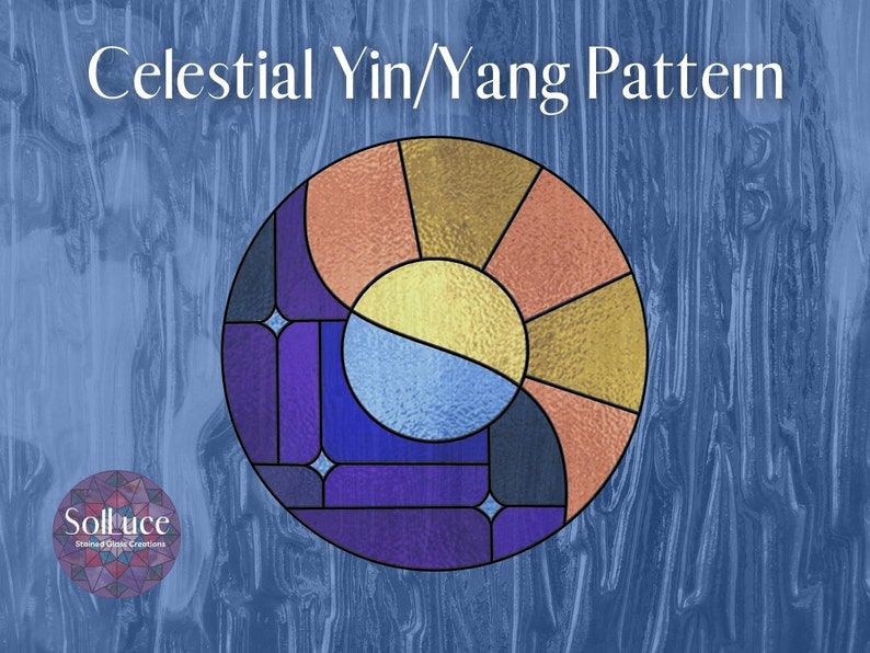 Celestial Yin/yang Stained Glass Pattern - Etsy