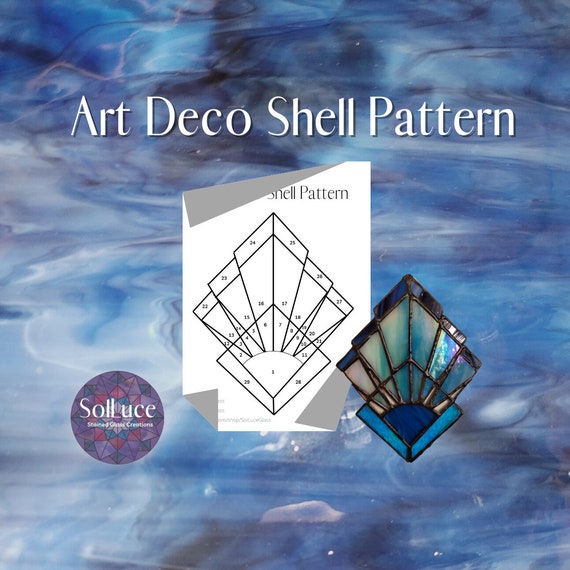 Art Deco Shell Stained Glass Pattern - Etsy