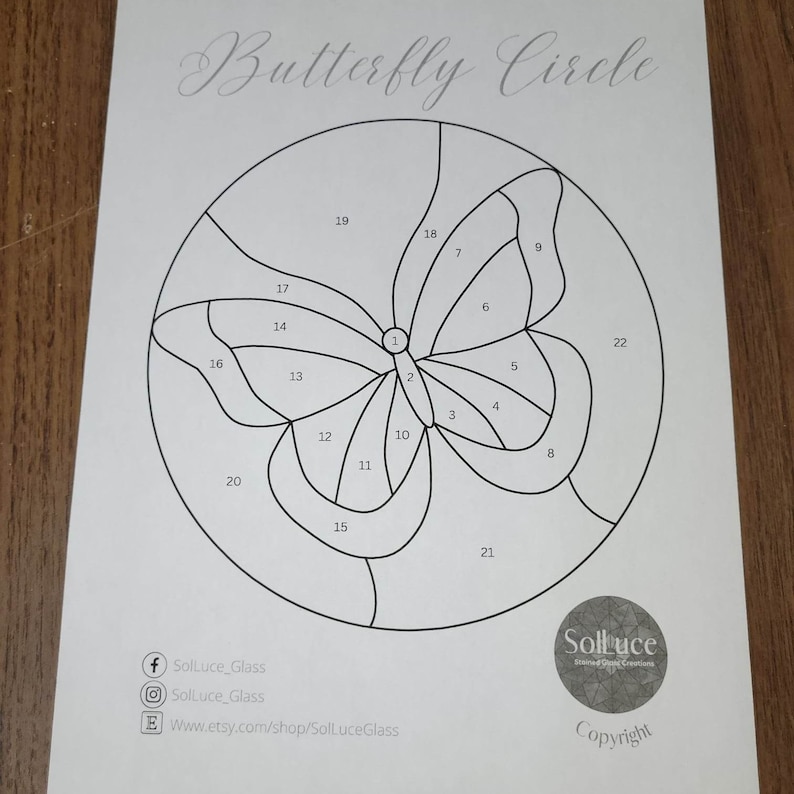 Two Butterfly Stained Glass Patterns - Etsy