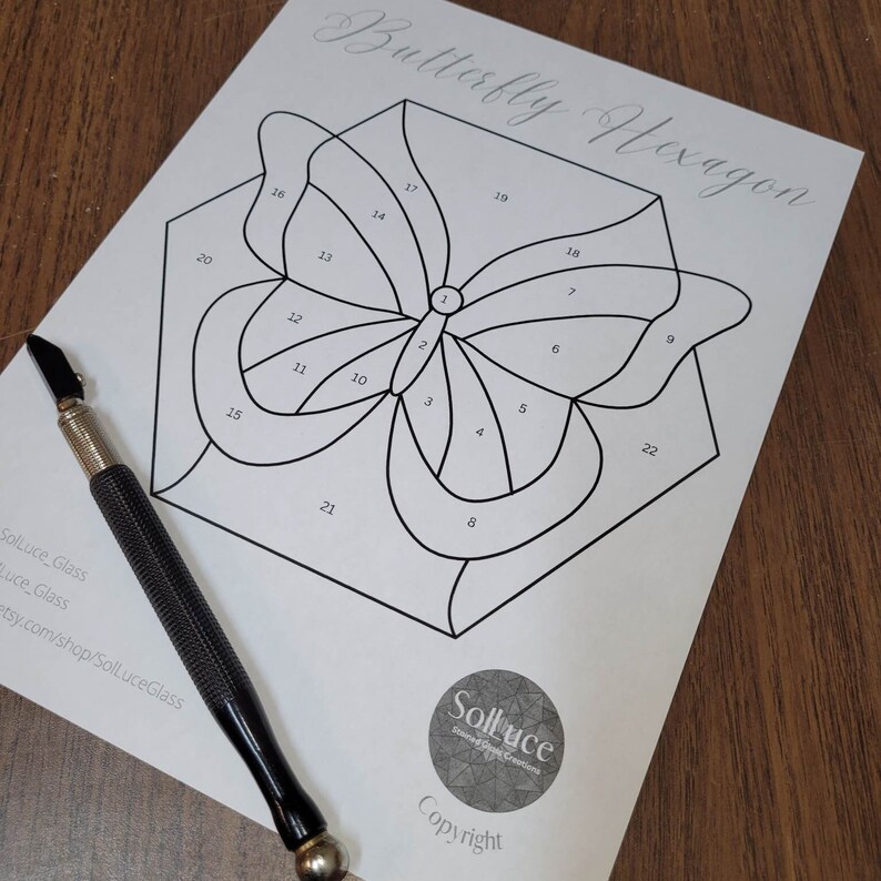 Two Butterfly Stained Glass Patterns - Etsy