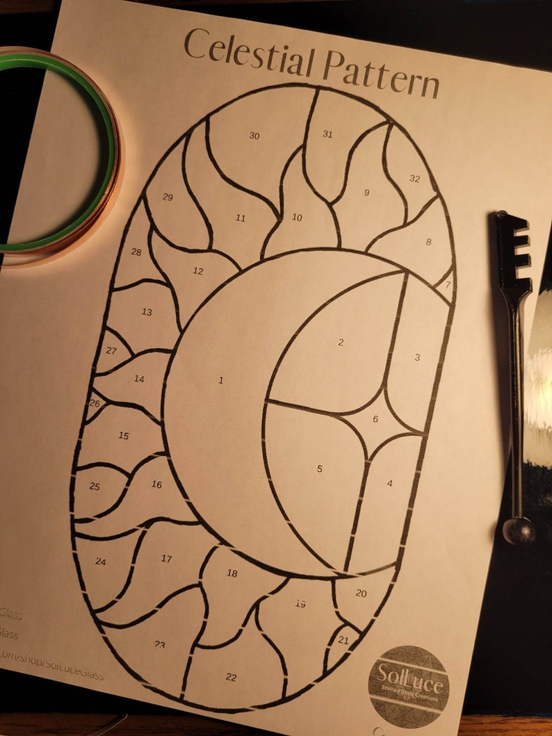 Celestial Stained Glass Pattern - Etsy