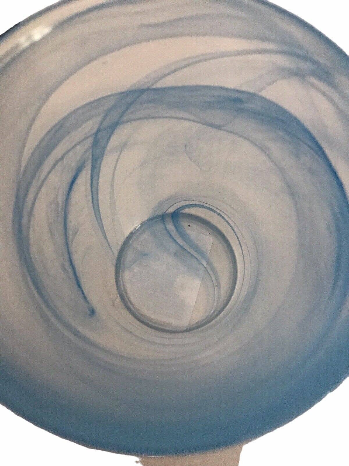 Murano Italian Bormioli Rocco Cobalt Blue Swirl Glass Tumblers 12 Oz ...