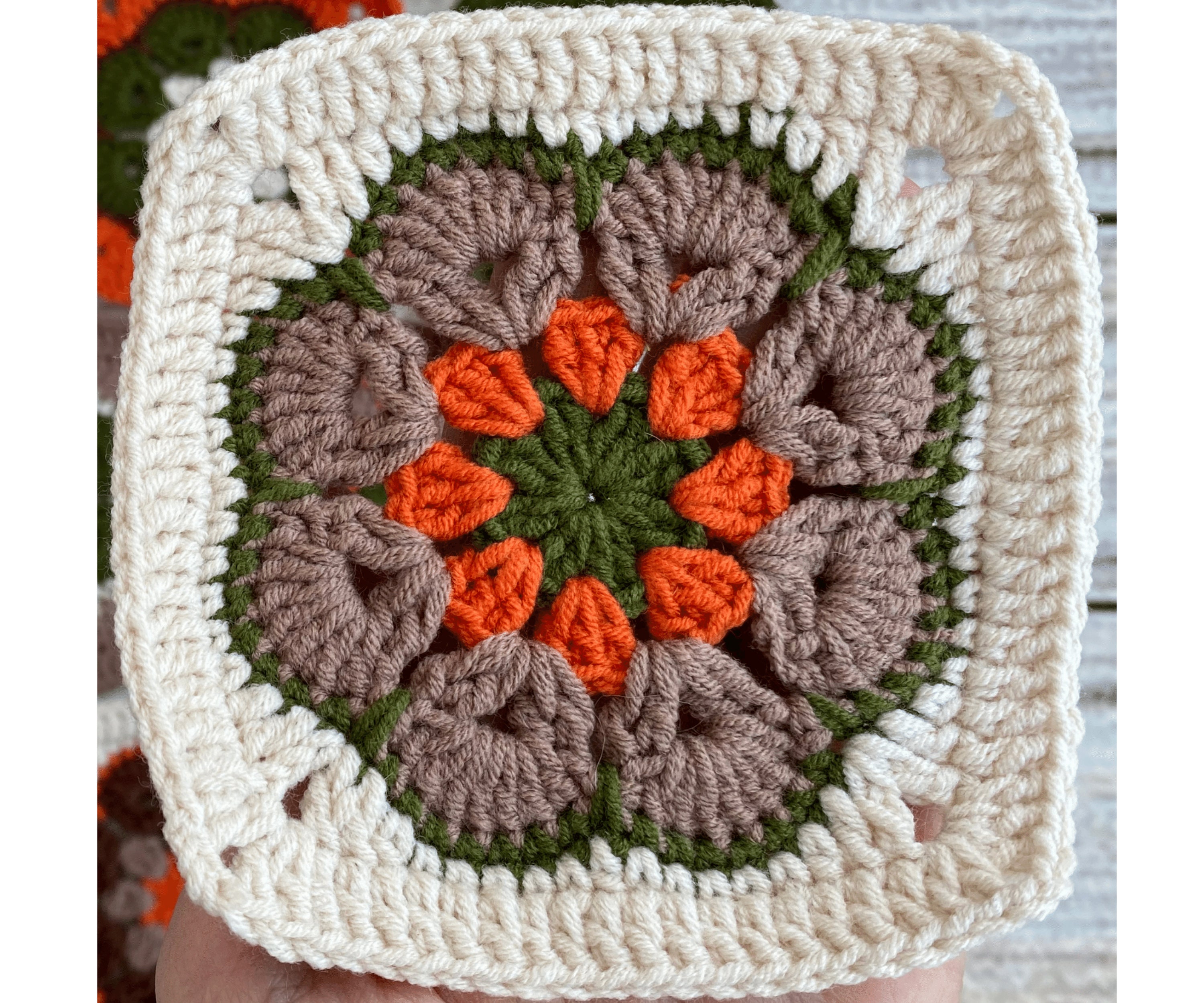 Set of 20 Crocheted Granny Squares, Autumn Colors Granny Square Kit ...