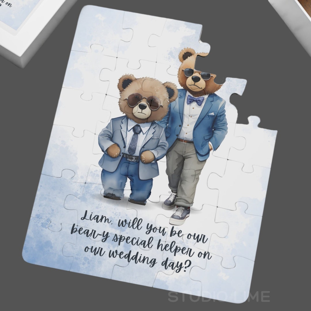 Ring Bearer Proposal Puzzle Box, Ring Bearer Gift, Personalized Will ...