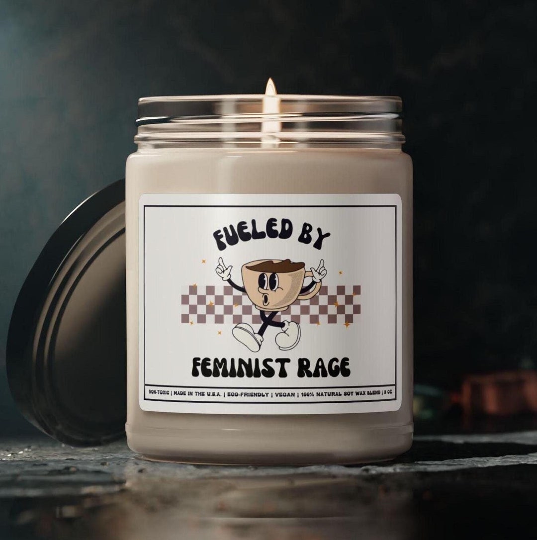 Fueled by Feminist Rage Funny Scented Soy Candle Smash Glass Ceilings ...