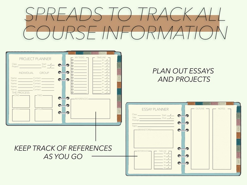 Digital Academic Planner 2022-2023 Student - Etsy