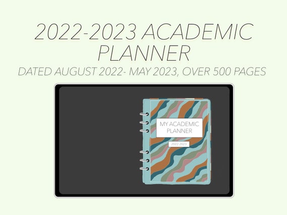 Digital Academic Planner 2022-2023 Student - Etsy