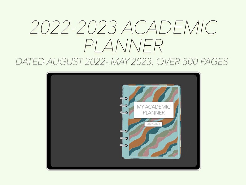 Digital Academic Planner 2022-2023 Student - Etsy