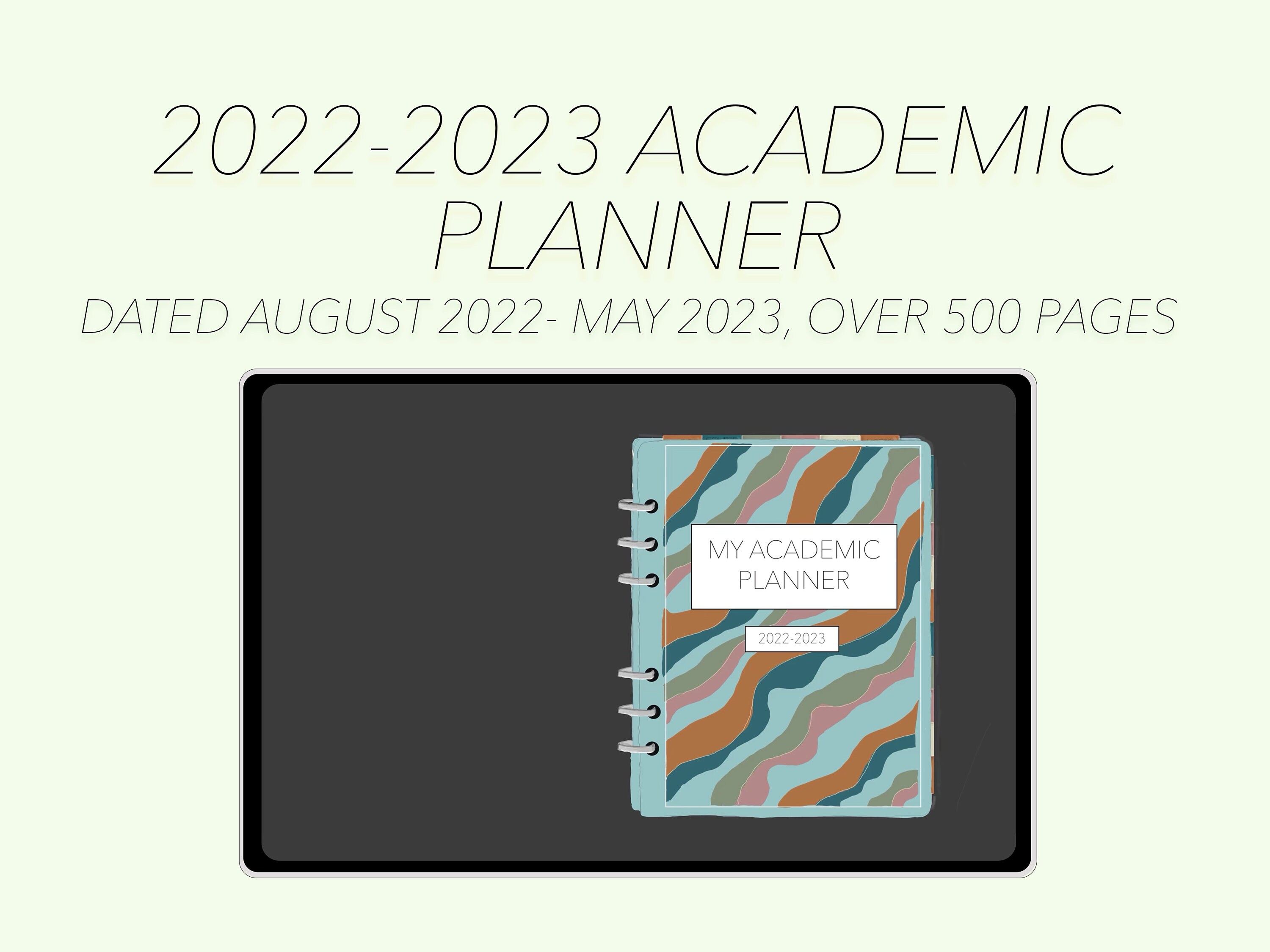 Digital Academic Planner 2022-2023 Student - Etsy