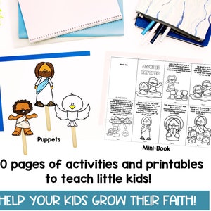 Jesus is Baptized FULL Bible Lesson for Little Kids, Homeschool ...