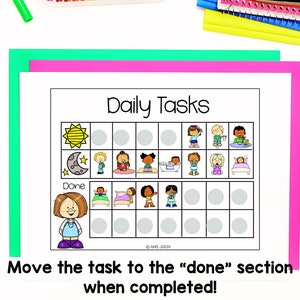Kids Daily Responsibilities Chart | Printable Daily Routine | Chore Chart | Morning/evening ...