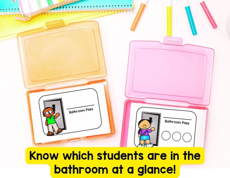 Bathroom Pass | Restroom Passes Printable | Elementary School ...
