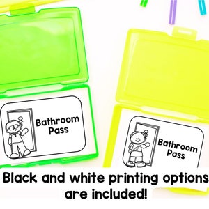 Bathroom Pass | Restroom Passes Printable | Elementary School ...