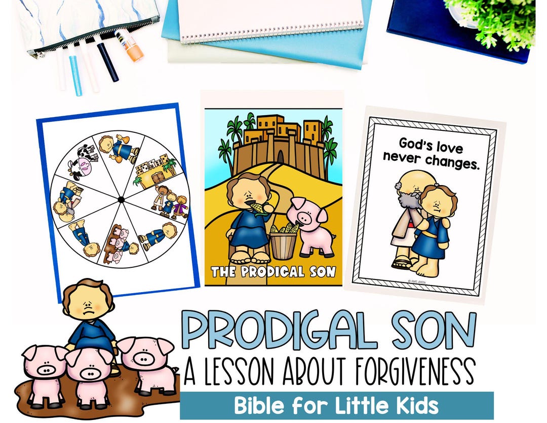 The Prodigal Son Bible Lesson for Little Kids, Homeschool, Sunday ...