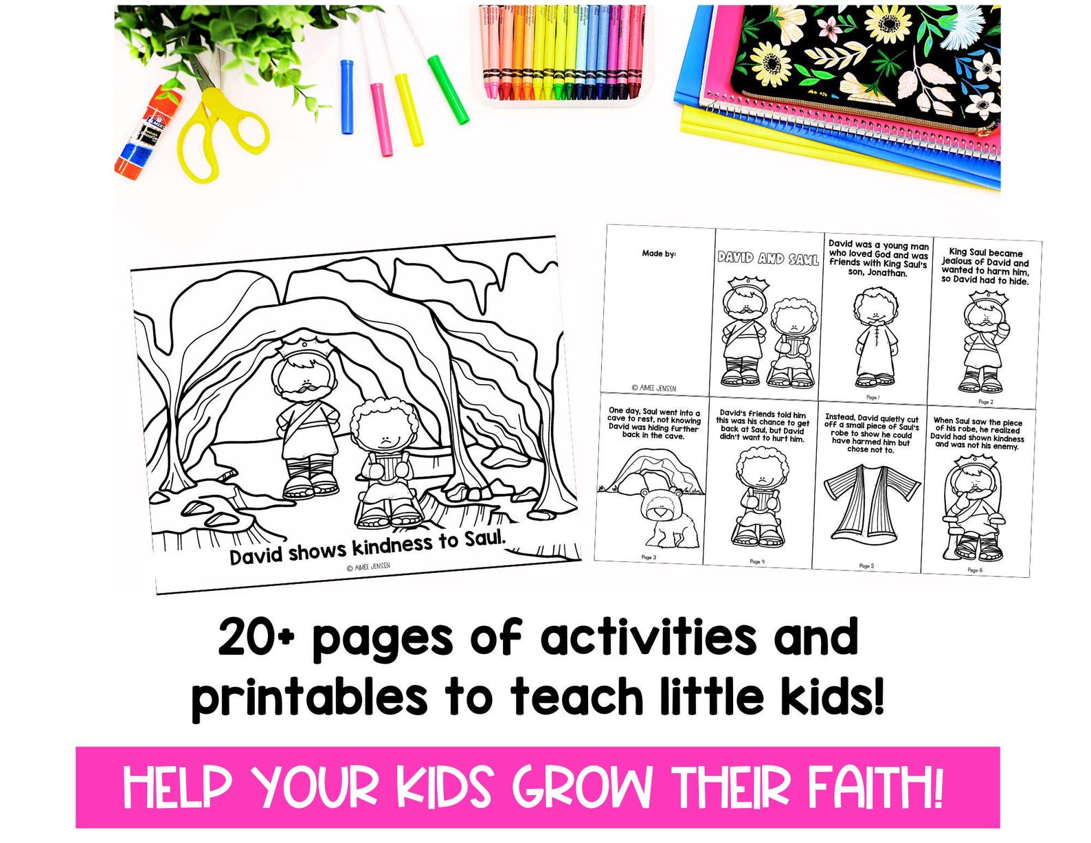 Interactive Bible Lesson: David and Saul - Sunday School Activities ...
